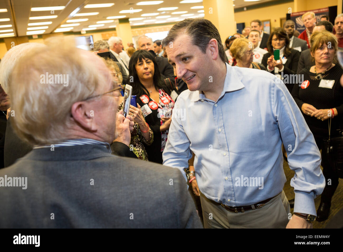 Senator Ted Cruz greets supporters at the South Carolina Tea Party ...