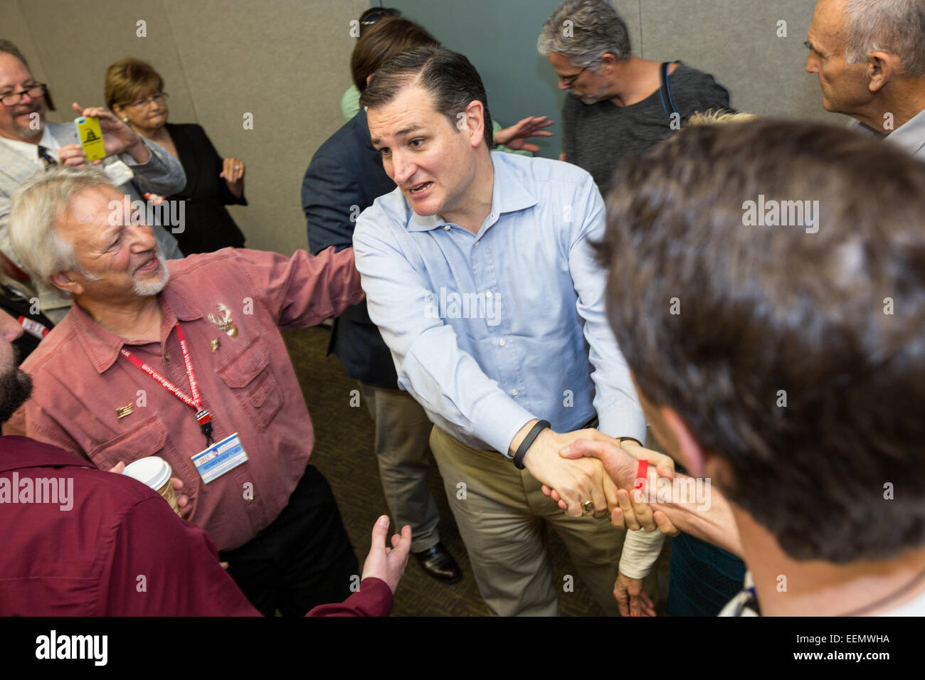 Senator Ted Cruz greets supporters at the South Carolina Tea Party ...