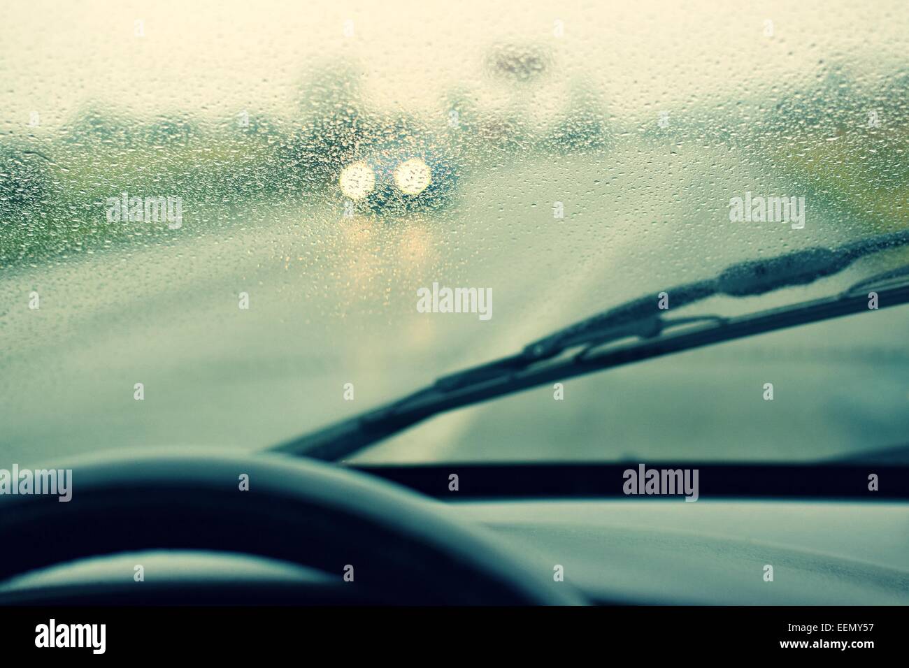 Car rain headlight hi-res stock photography and images - Alamy