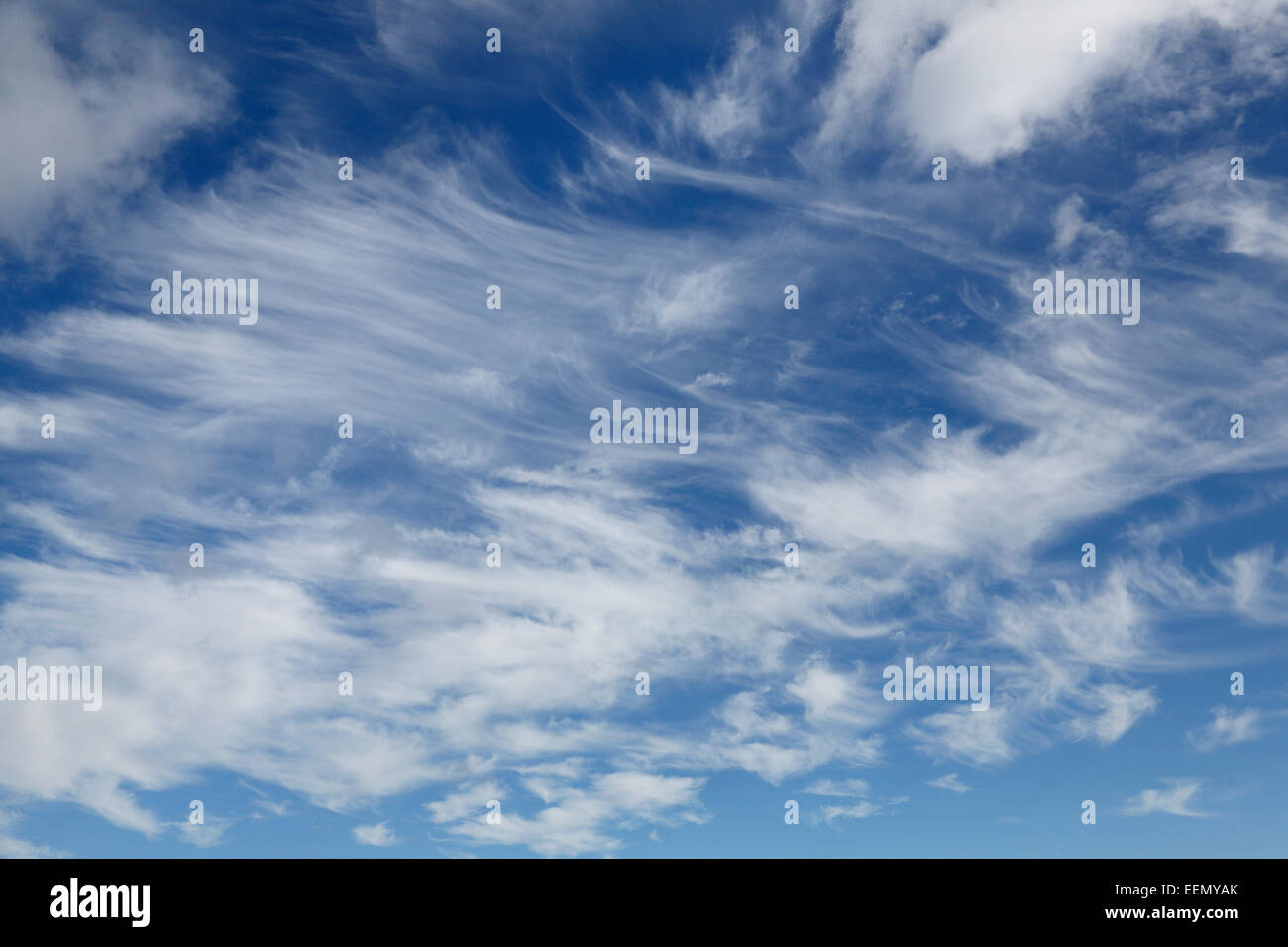 Cirrus cloud formations over willaston hi-res stock photography and ...