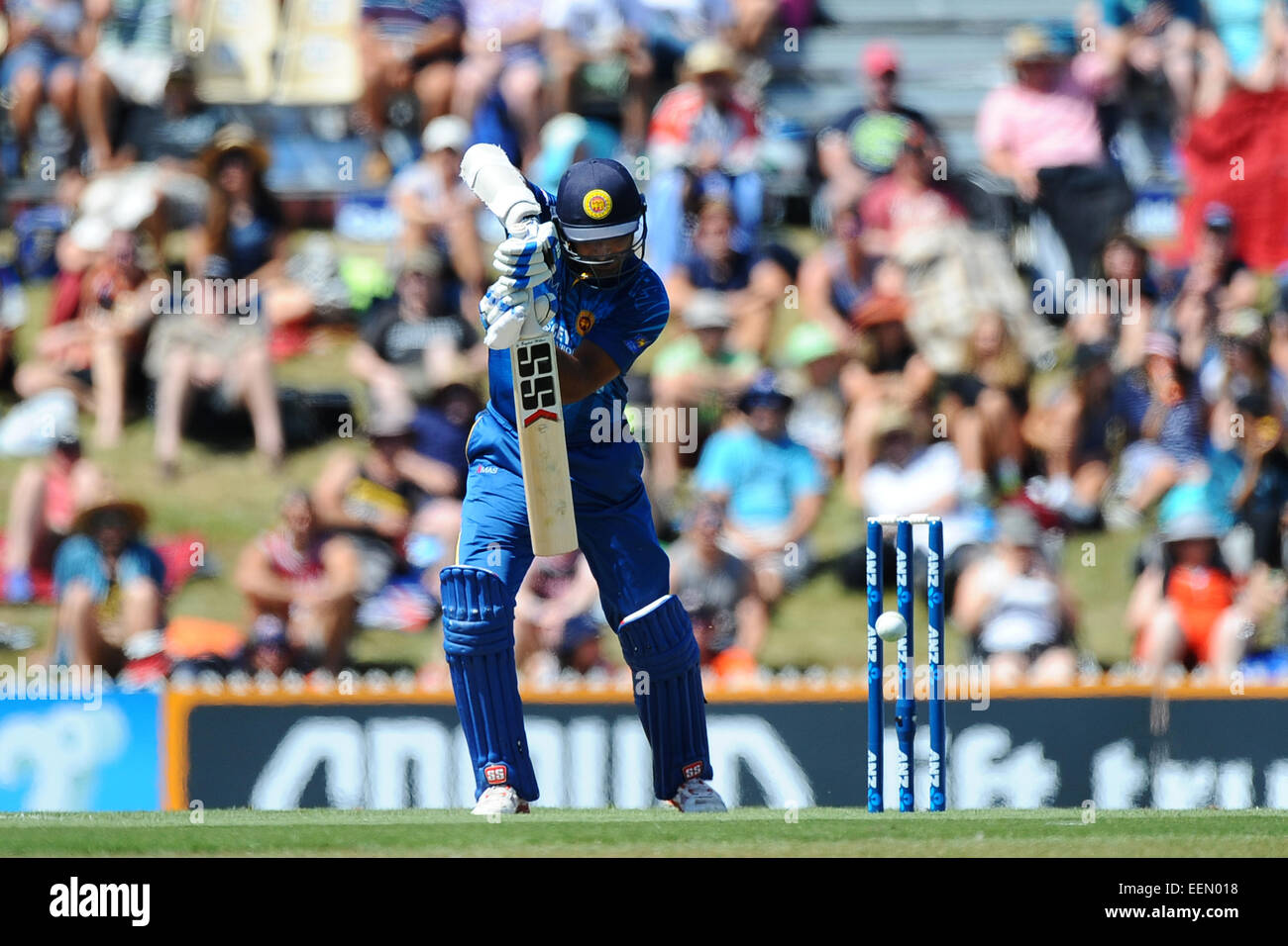 Saxton Oval, Nelson, New Zealand. 20th Jan, 2015. Kumar Sangakkara from ...