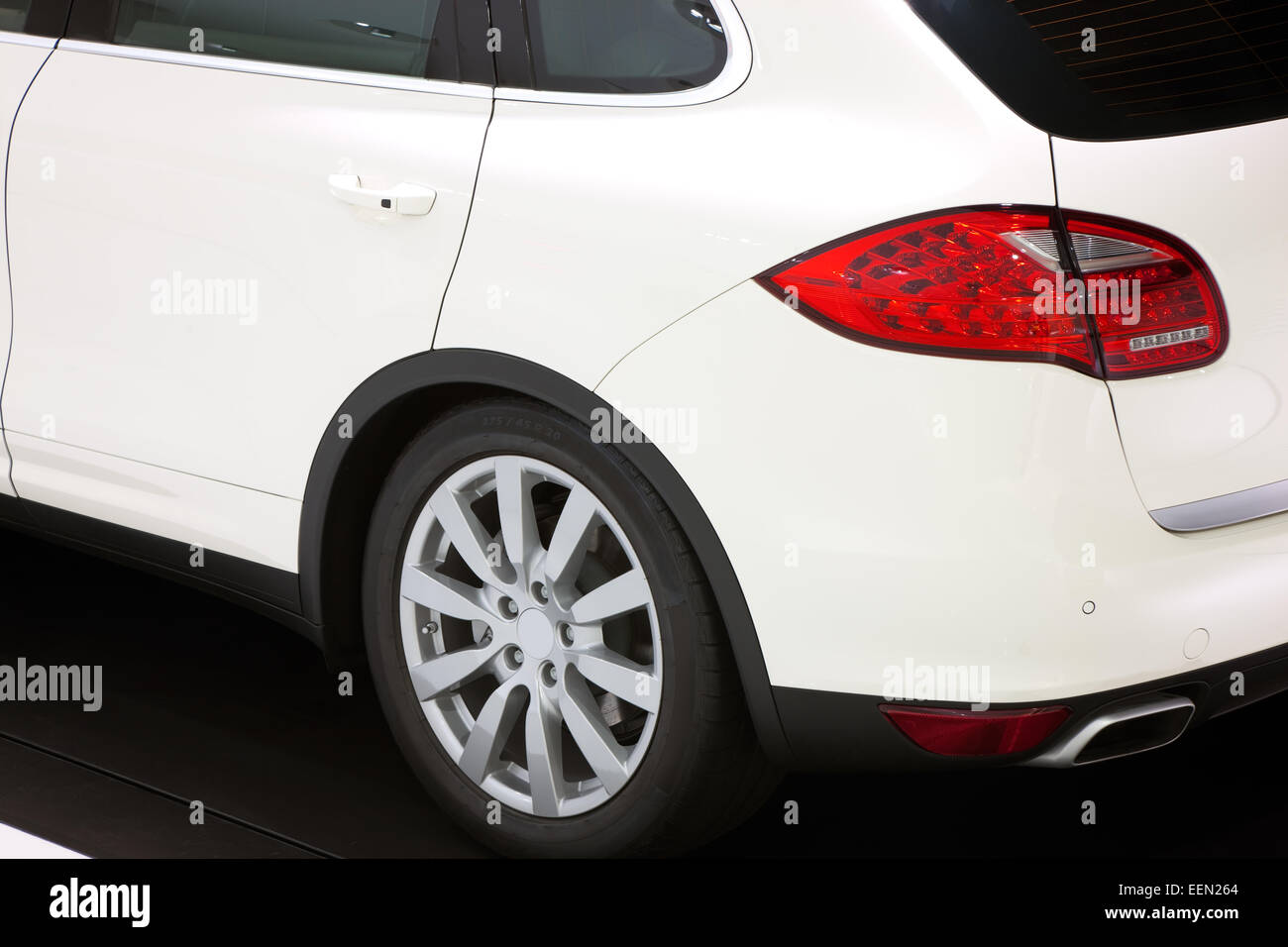 detail of a white off road car Stock Photo - Alamy