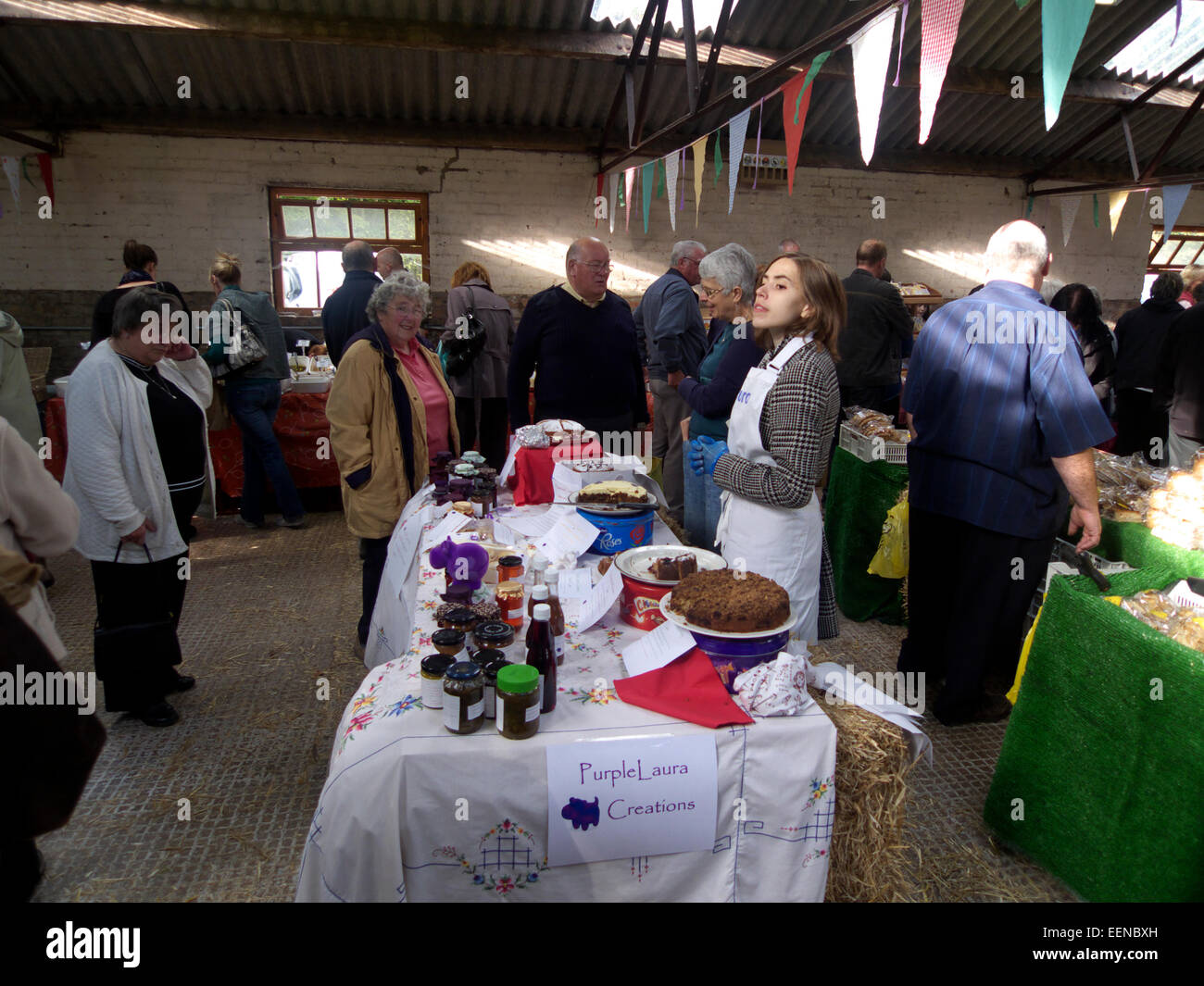Cakes and preserves, Farmers' Market, Rode Hall, Cheshire, UK Stock ...
