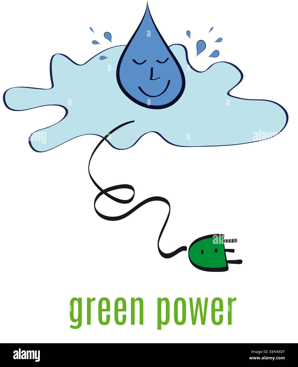 drop of water falling and green energy Stock Photo - Alamy