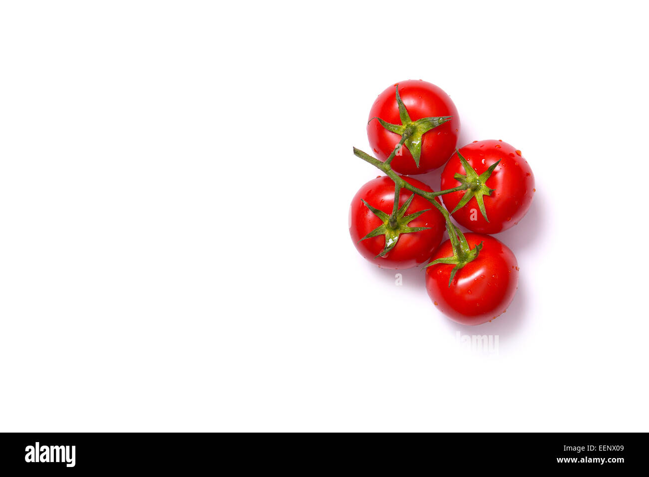 Bunch of fresh tomatoes, top view isolated on white background Stock ...