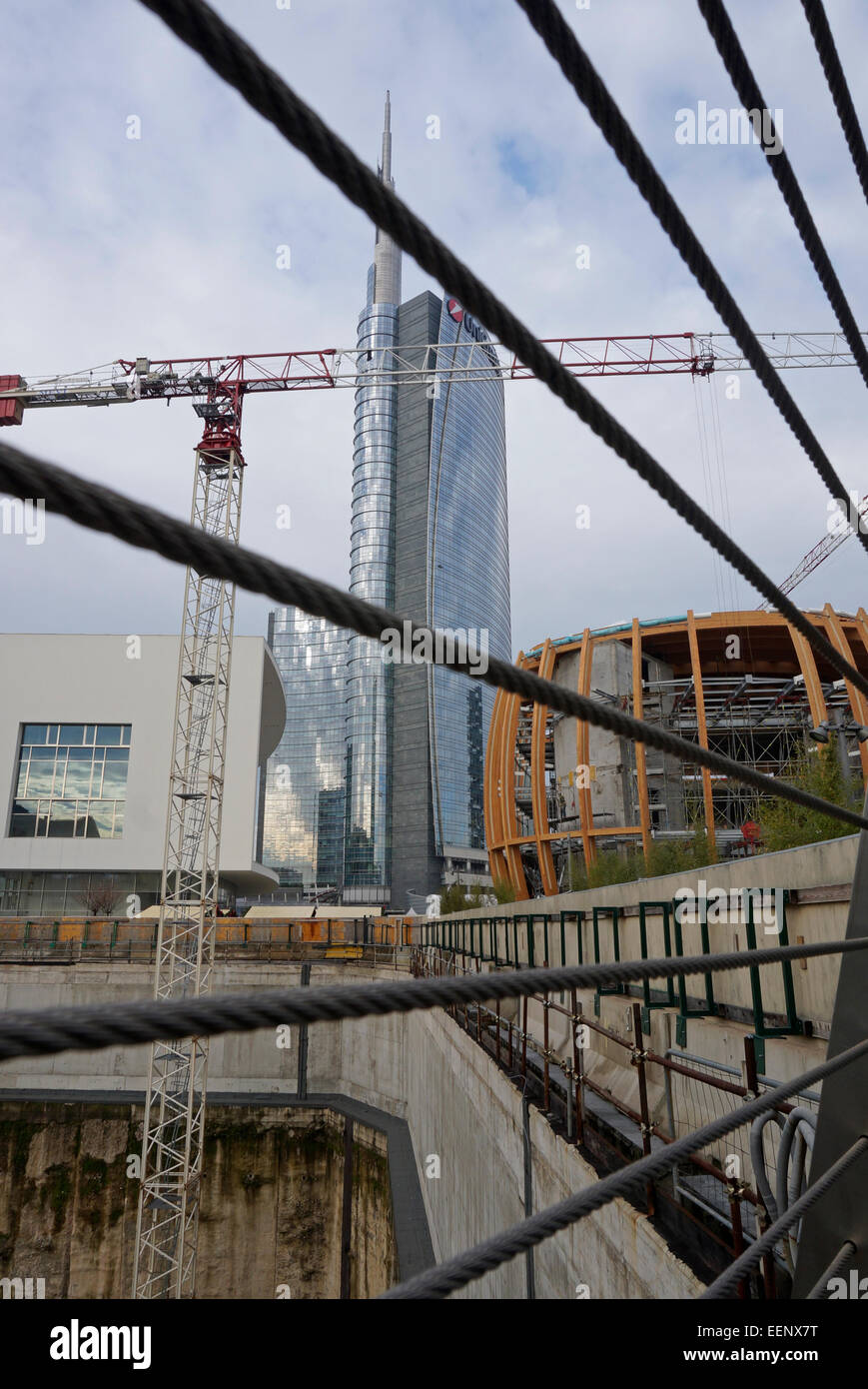 new construction site, Porta Nuova district, Milan, Italy Stock Photo ...