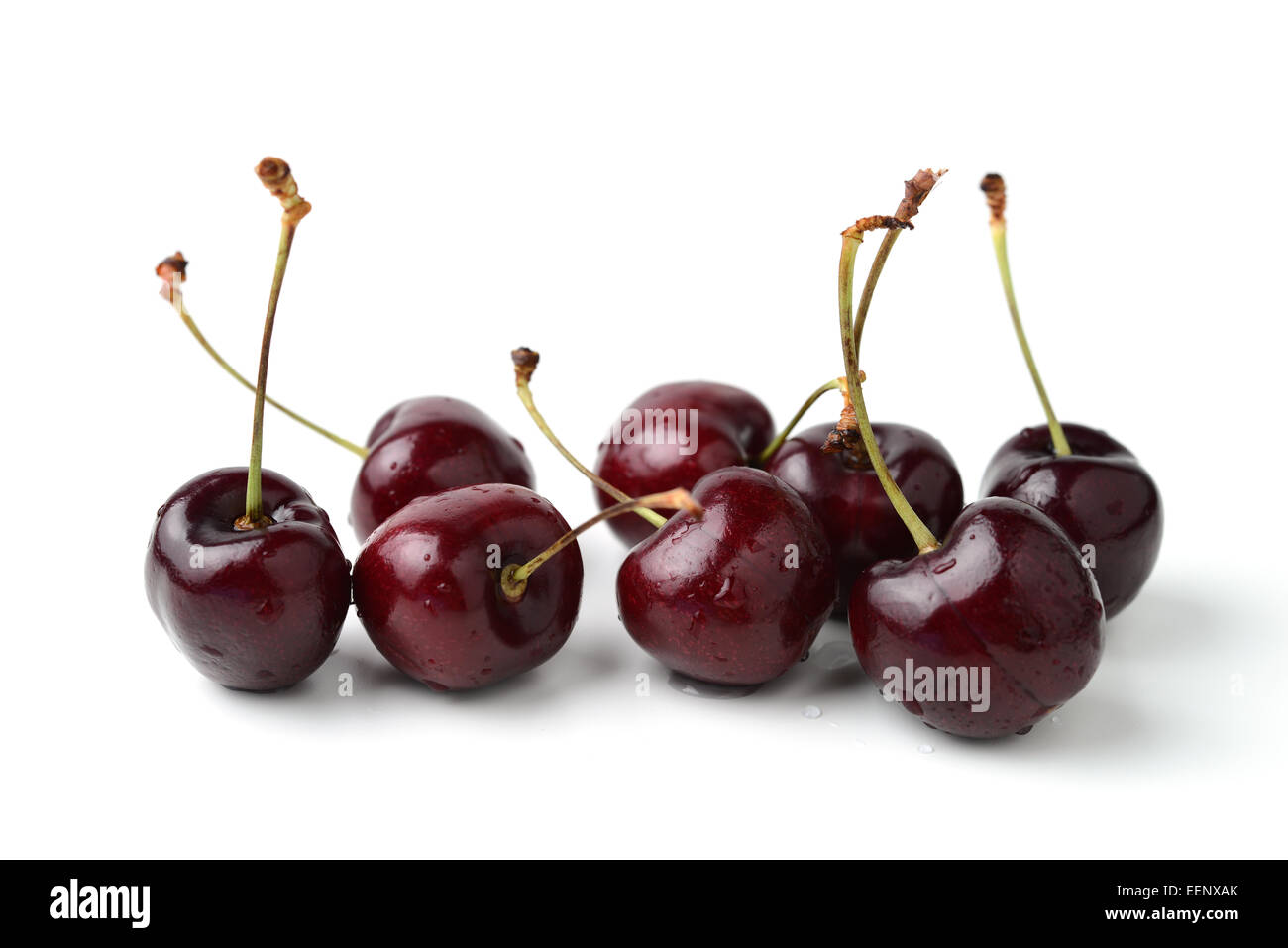 Sweet fresh red cherries Cut Out Stock Images & Pictures - Alamy