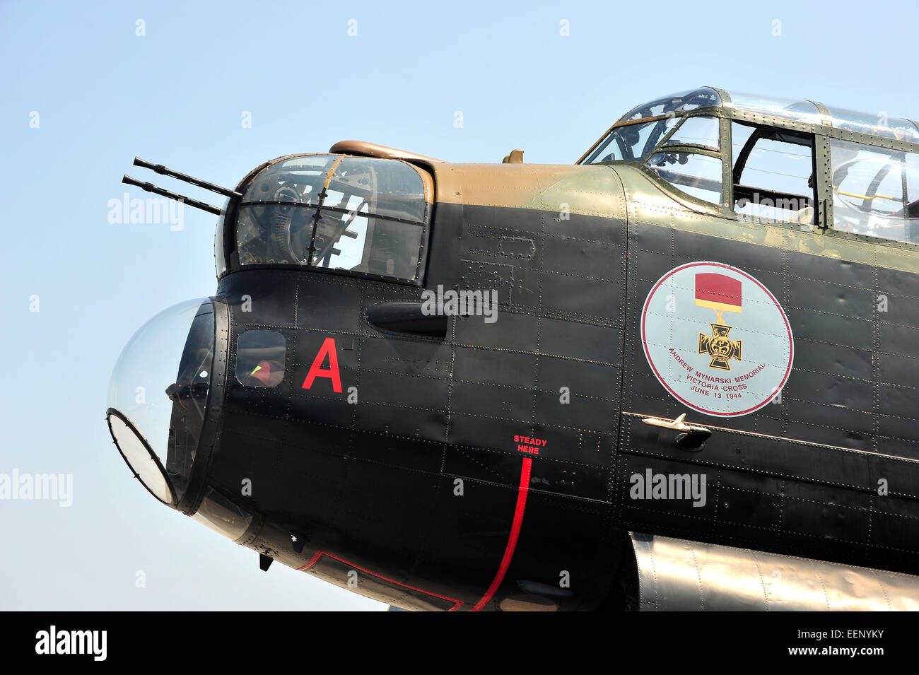 Lancaster bomber cockpit hi-res stock photography and images - Alamy
