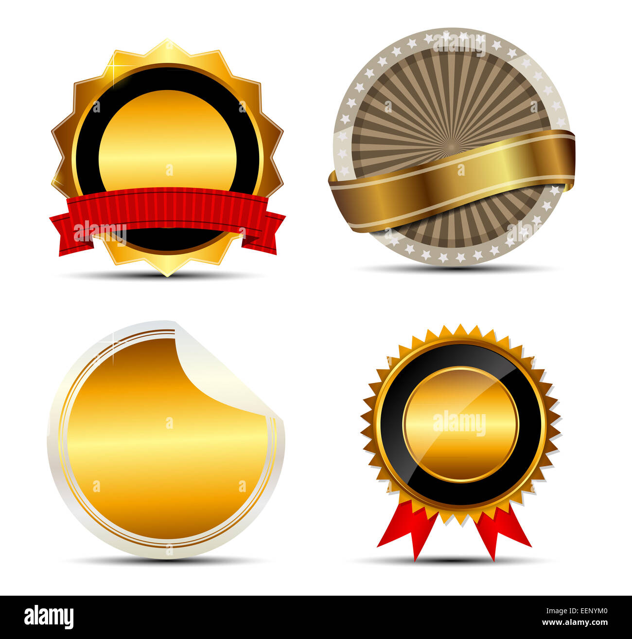 Vector Gold Sign, Label Template Illustration Stock Photo - Alamy