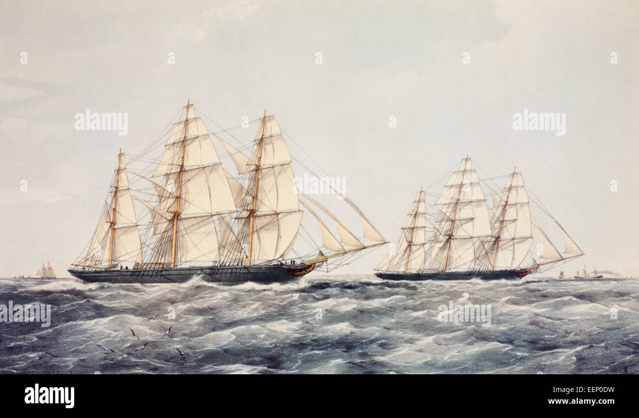 Clipper ships race High Resolution Stock Photography and Images - Alamy