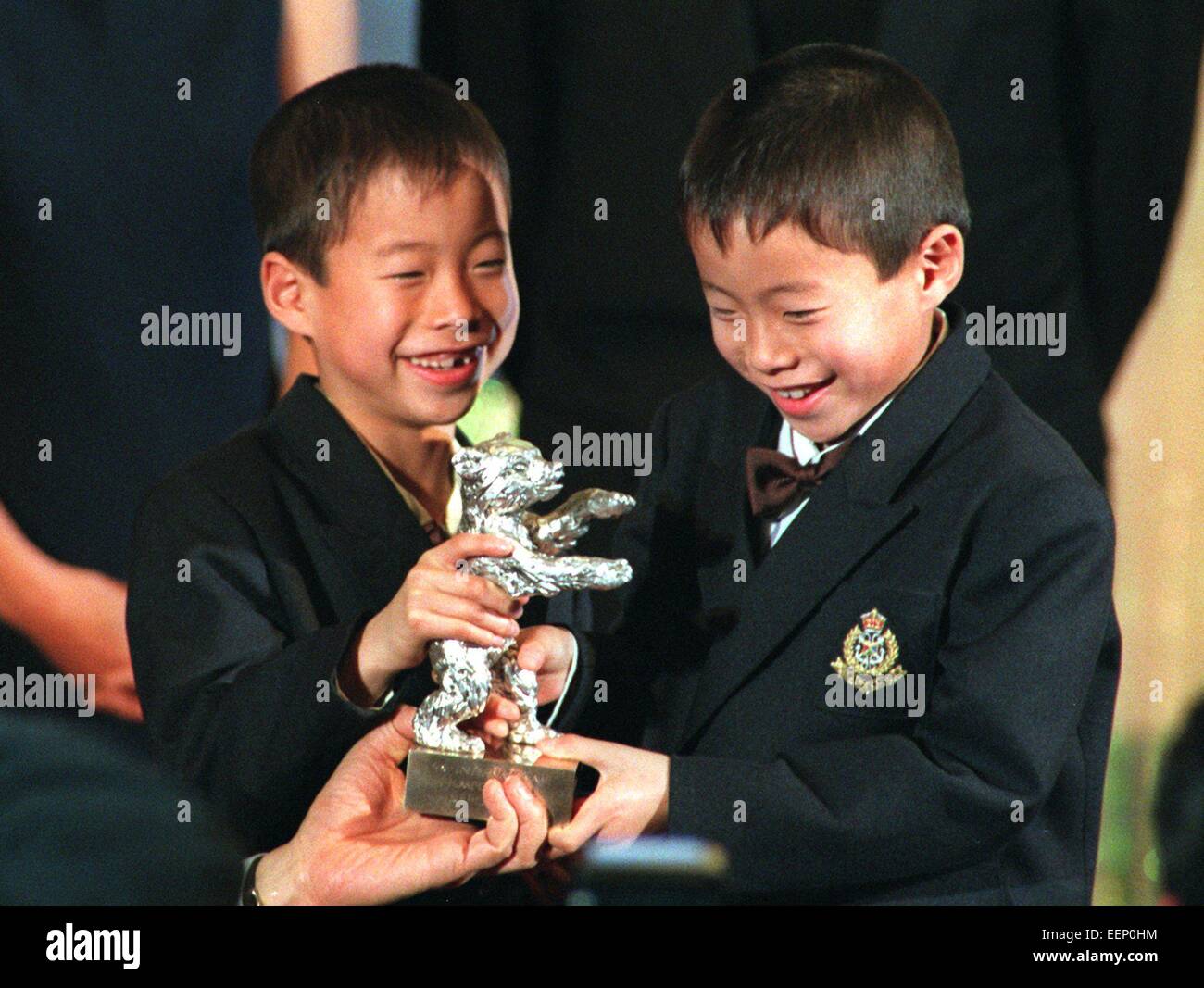The twins and child actors Shogo (l) and Keigo Matsuyama from Japan are ...