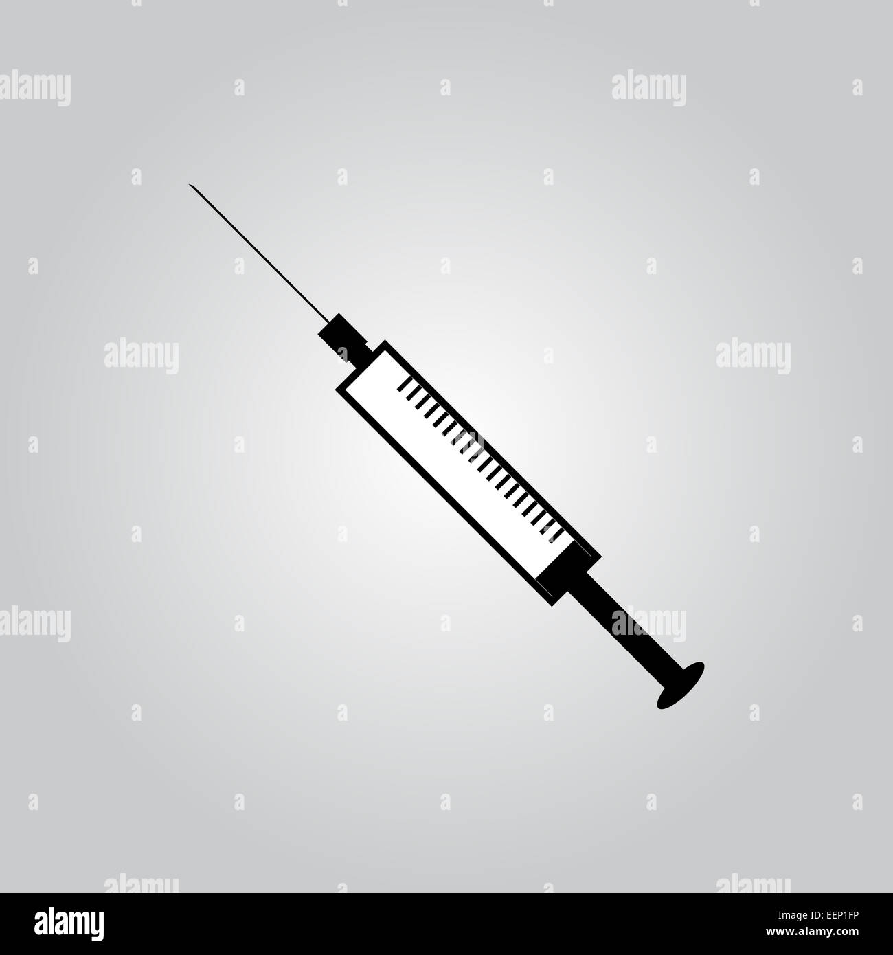 Syringe - Flat icon isolated on grey. Vector Stock Photo - Alamy