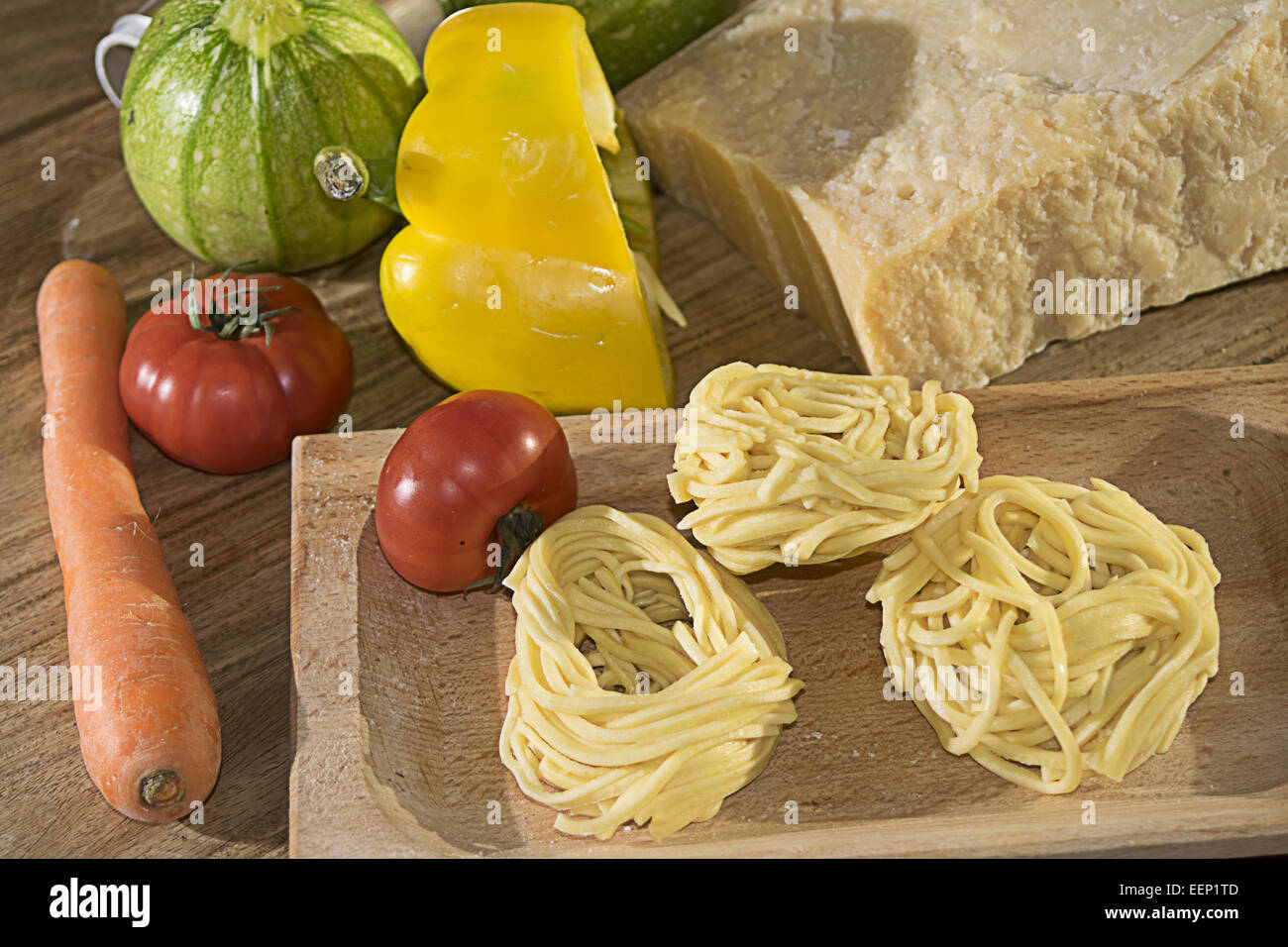 tonnarelli with the vegetables Stock Photo - Alamy