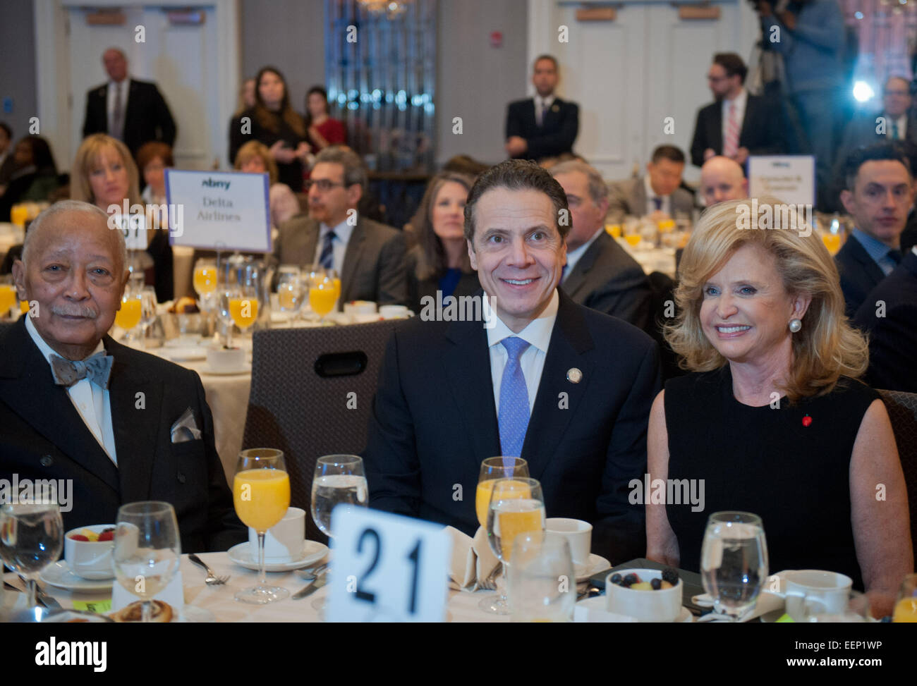 Manhattan, New York, USA. 20th Jan, 2015. Former Mayor DAVID DINKINS ...