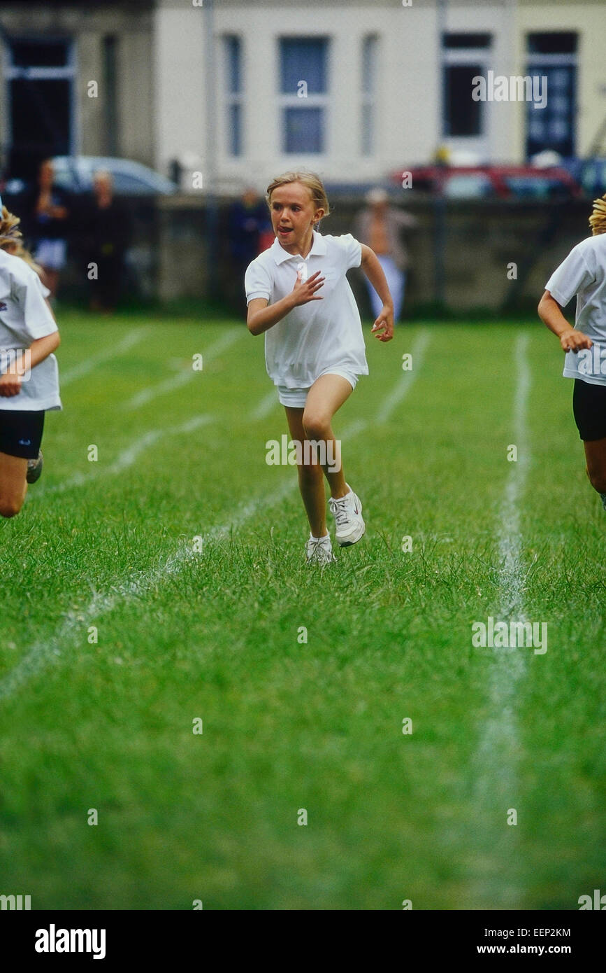 Little Girl Running A Race