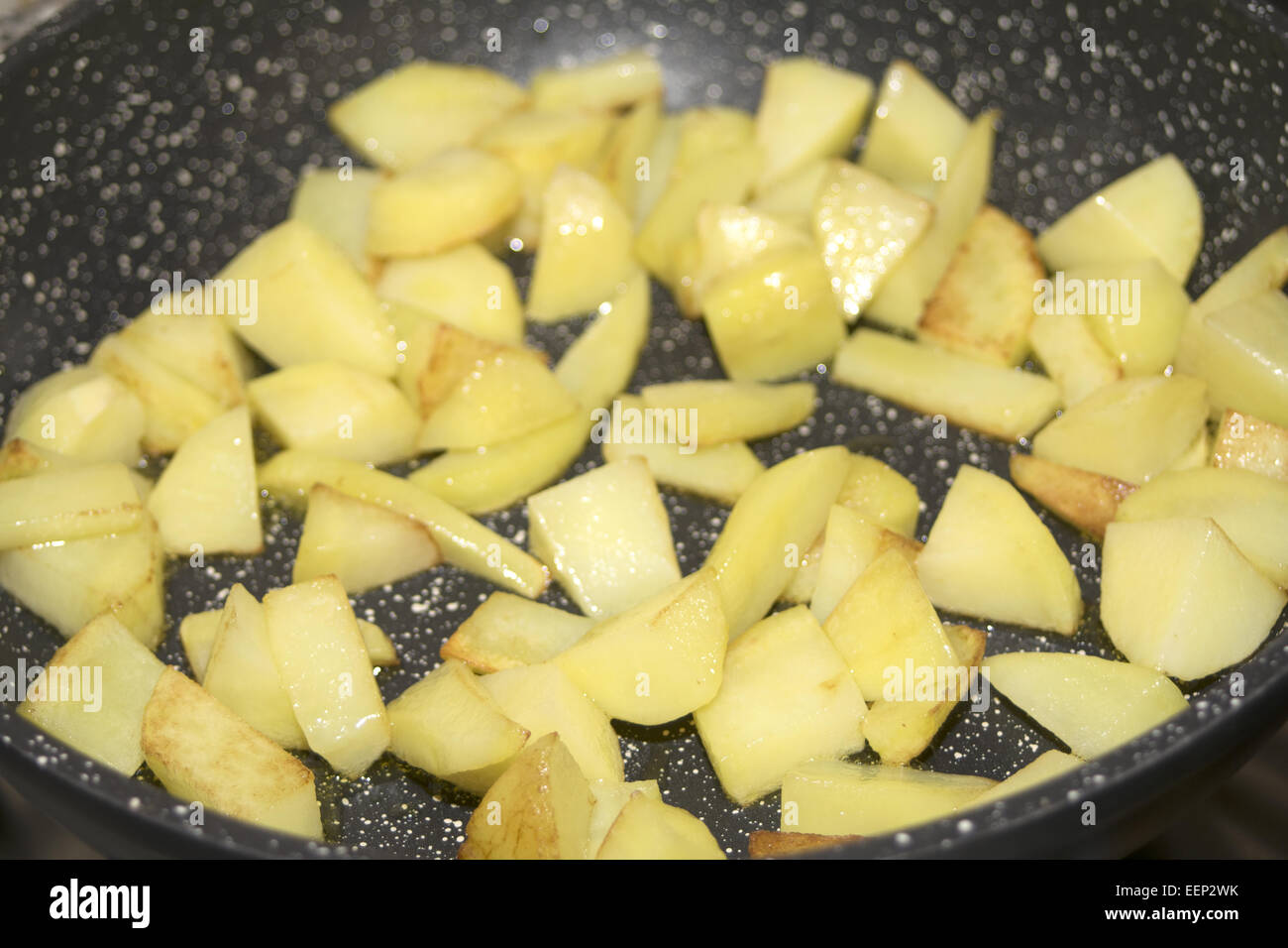 healthy vegetables : potatoes in pan Stock Photo - Alamy