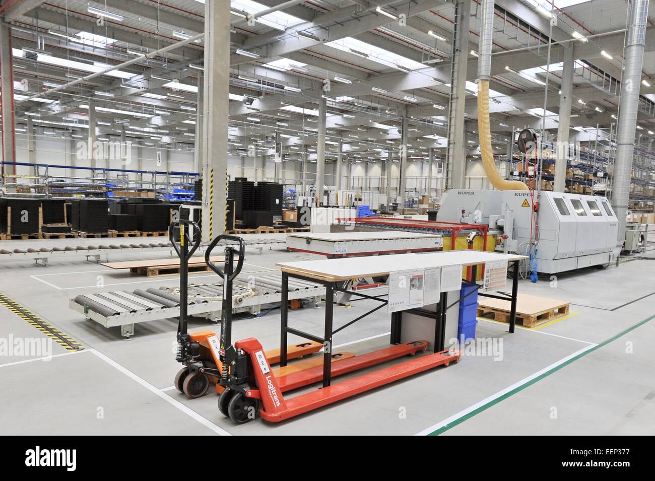 In the picture are seen production lines of the US Steelcase, the ...