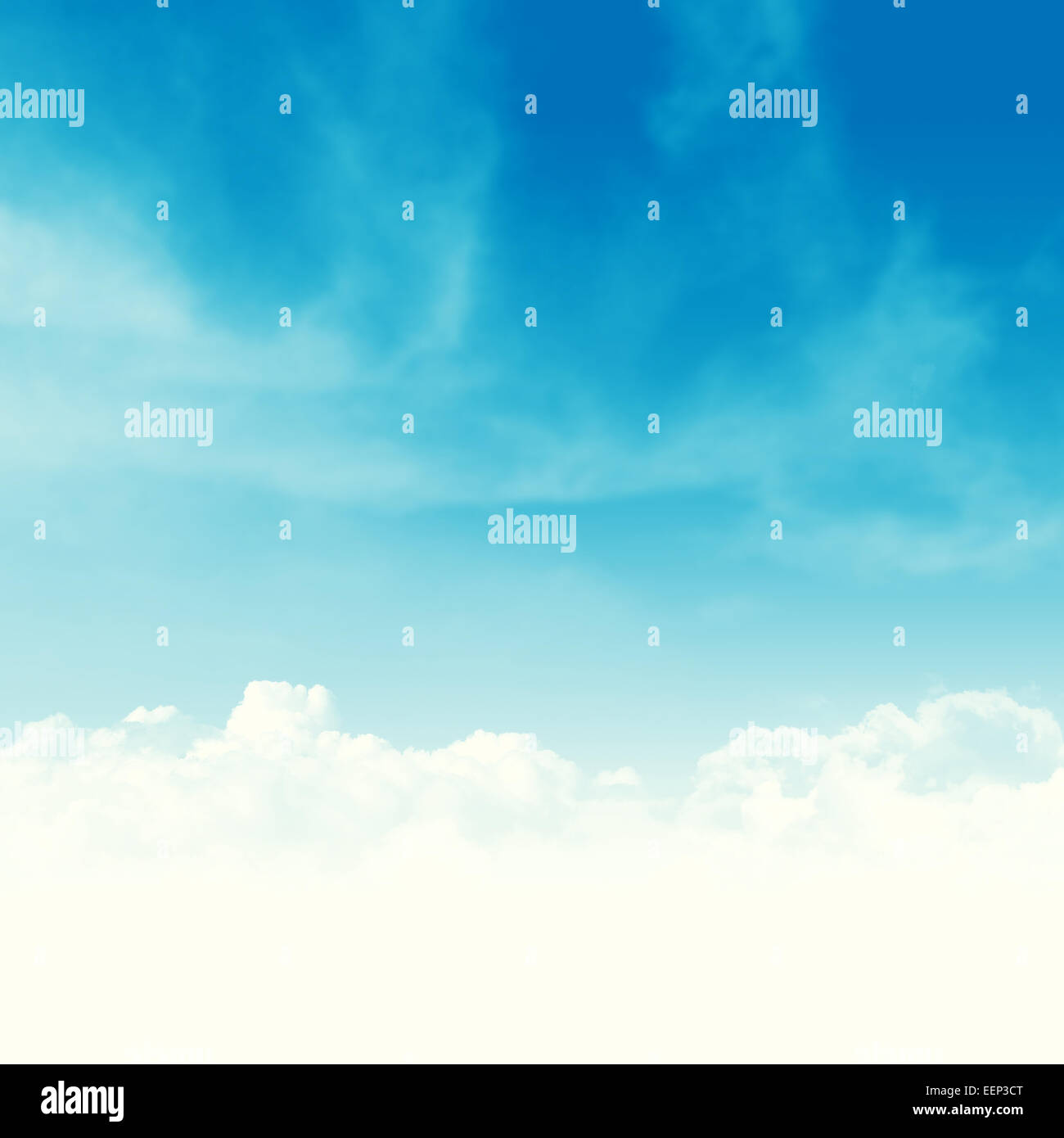 Blue sky and clouds abstract background illustration with copy space ...
