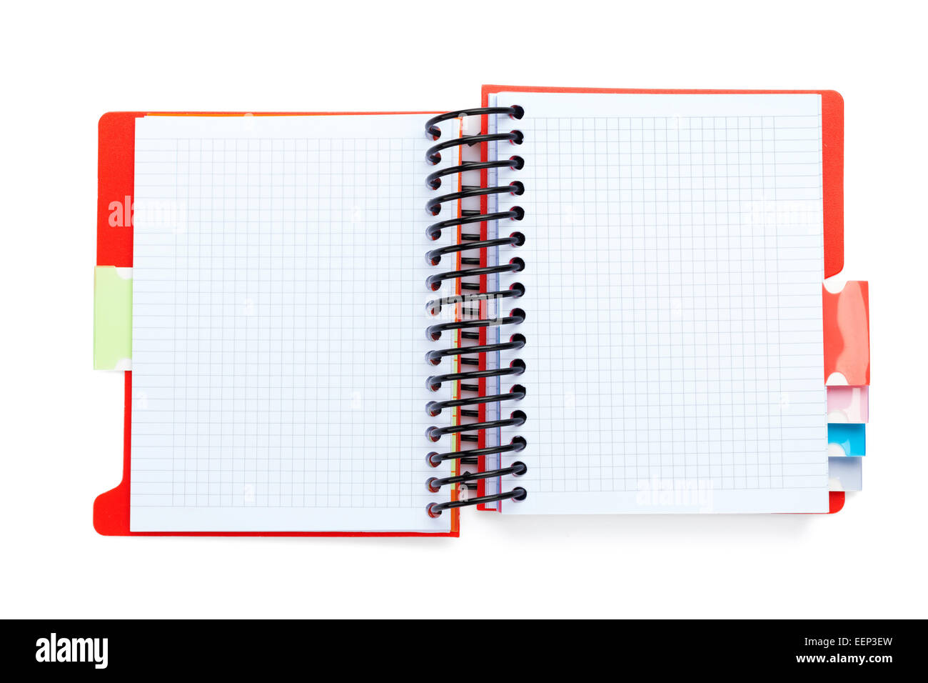 Office notepad. Isolated on white background. View from above Stock ...