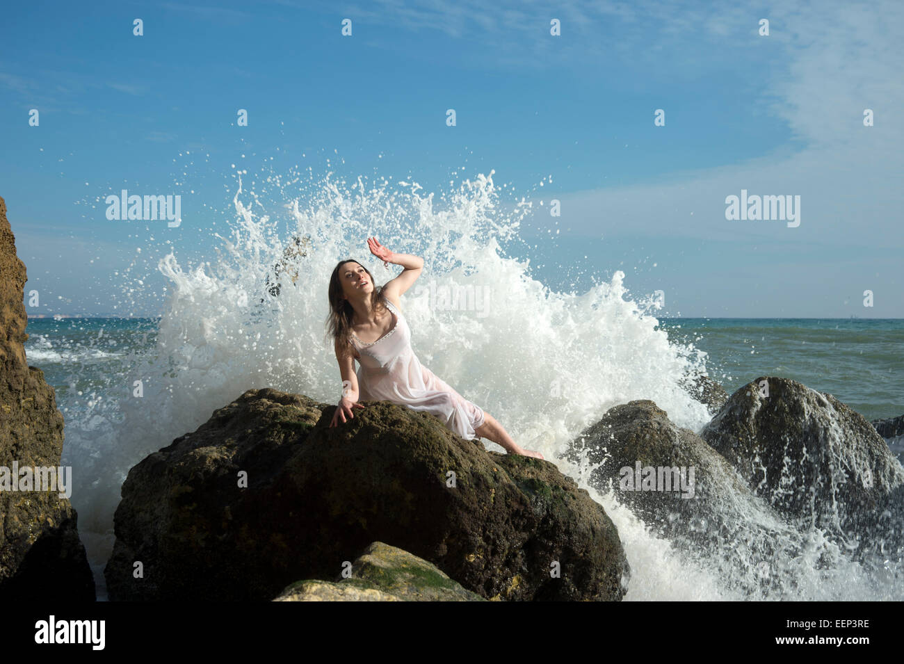 Woman breaking rocks hi-res stock photography and images - Alamy