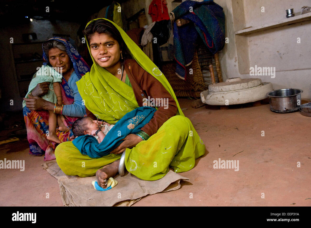 A Janani Express ambulance, Janani means “mother” in Hindi, transports ...