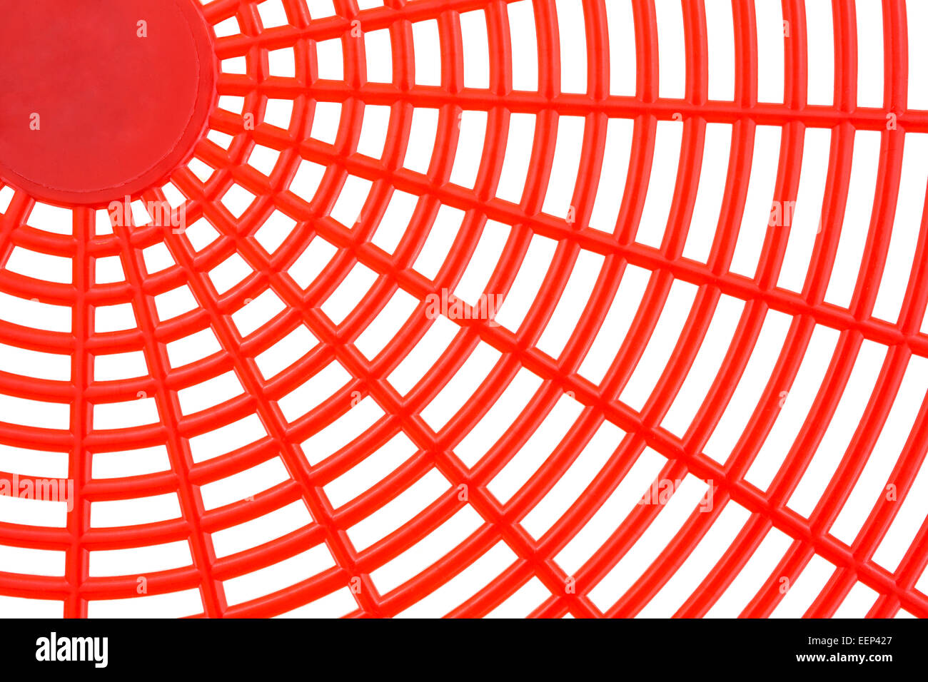 A very close view of a red fly swatter on a white background Stock ...