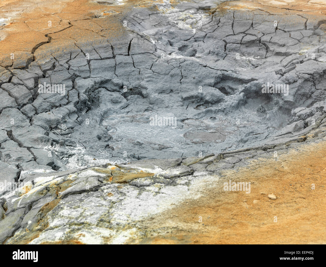 Boiling mud hole in northern Namafjall Iceland. High Resolution digital ...