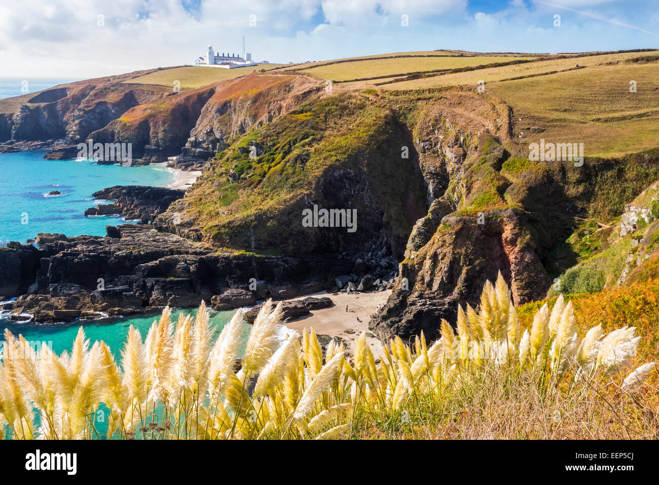 Overlooking Housel Bay with Lizard Head in the distance Cornwall ...