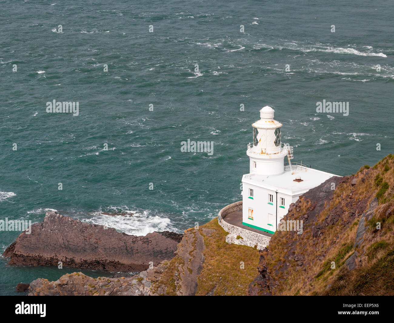 The 1874 Hartland Point Lighthouse North Devon England UK Europe Stock ...