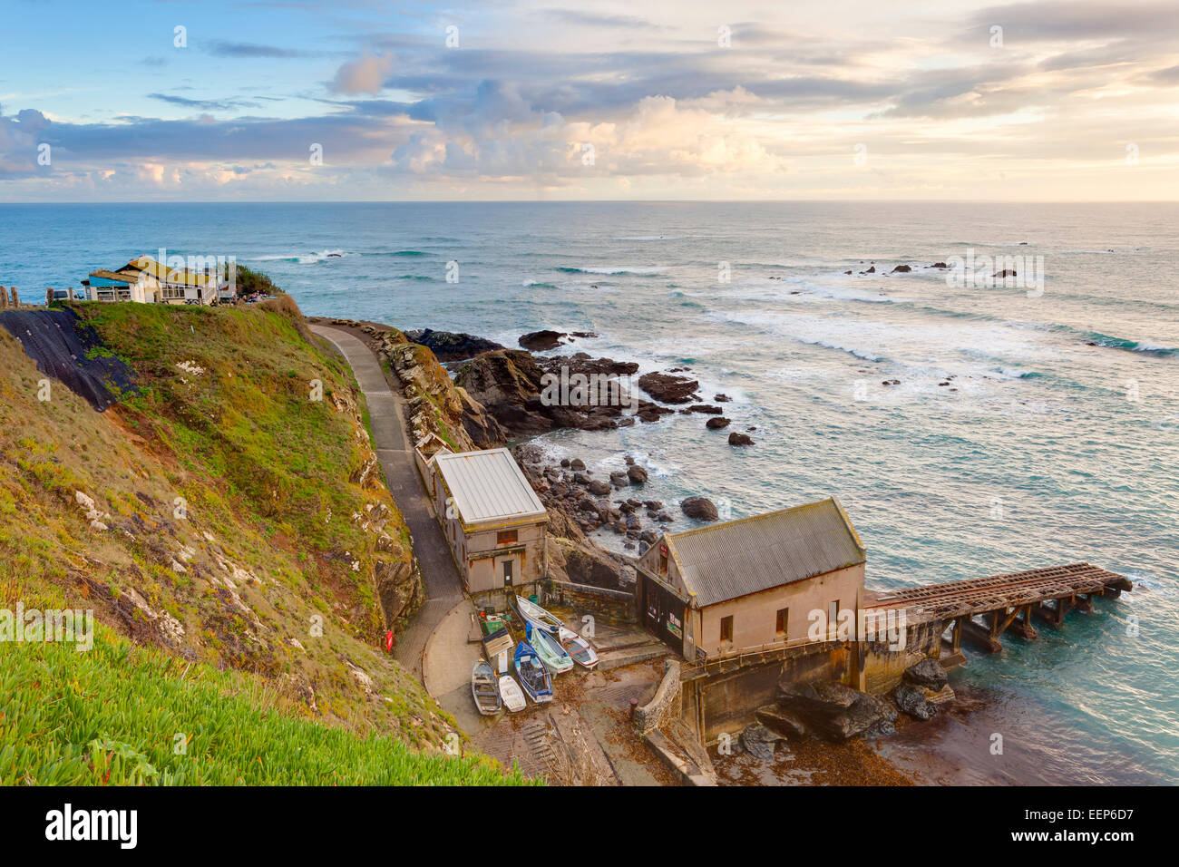 Sunset at Polpeor Cove Lizard Point the most Cornwall England UK Europe ...