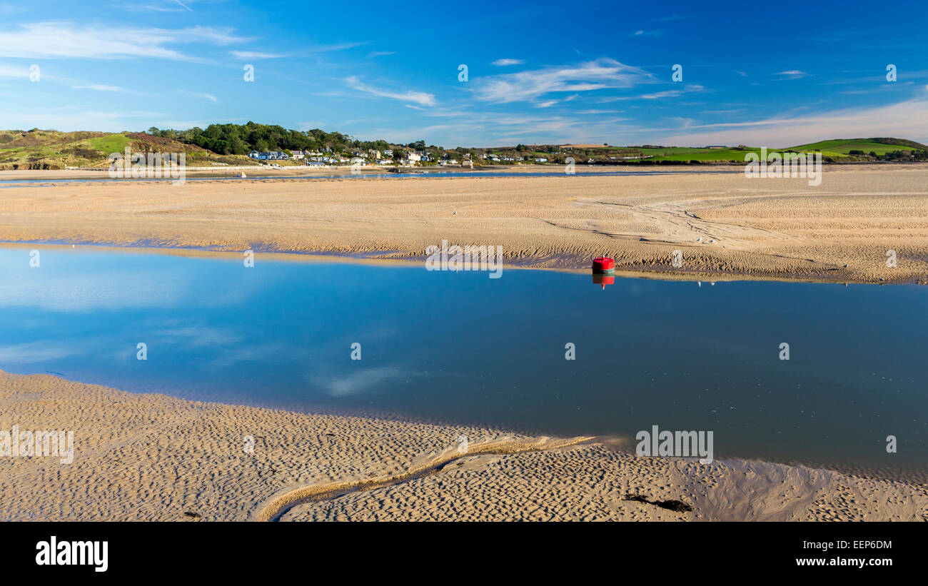 View across the beautiful Camel Estuary to Rock from Padstow Cornwall ...