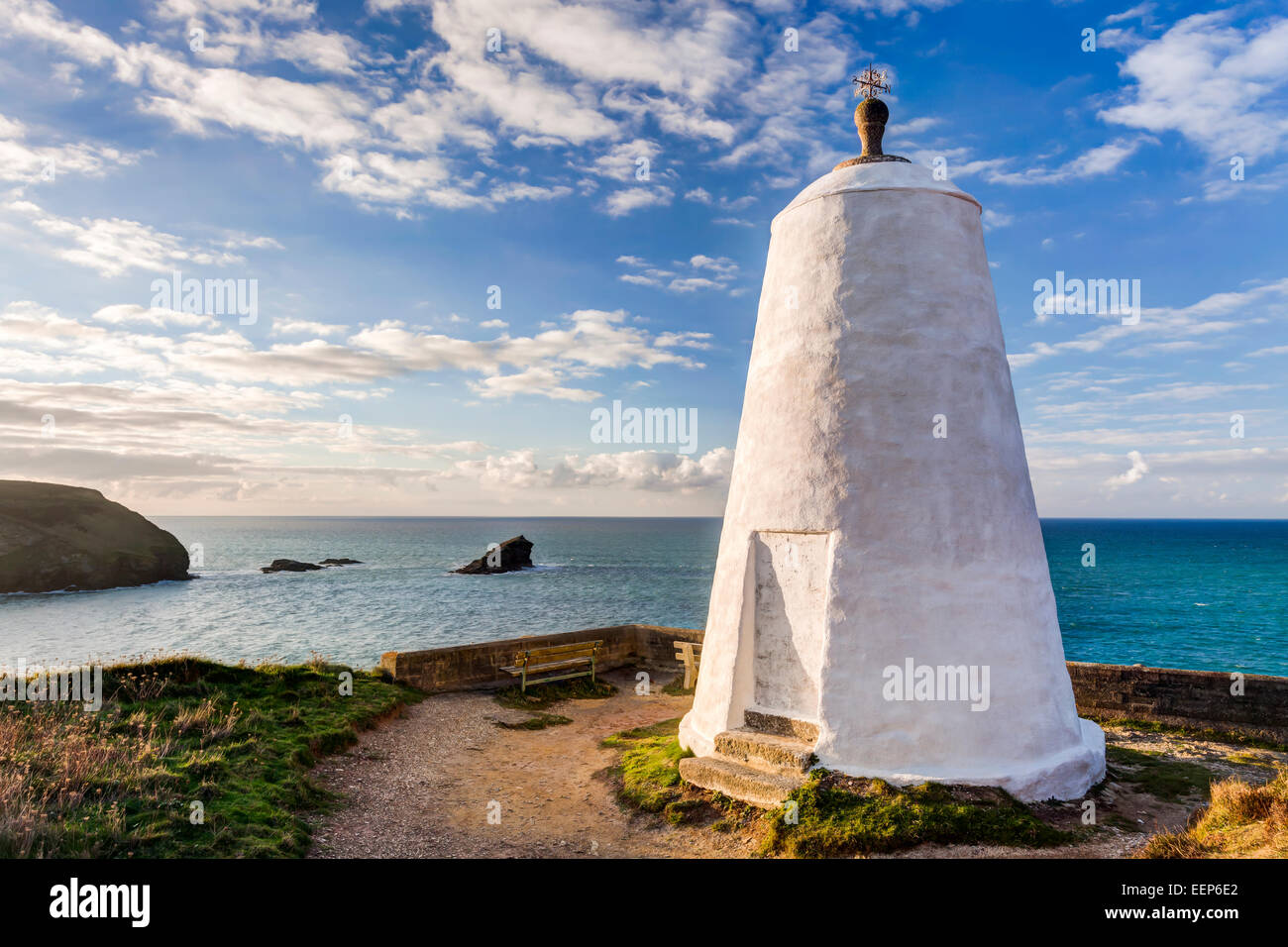 The pepperpot daymark on Lighthouse Hill Portreath Cornwall. Once used ...
