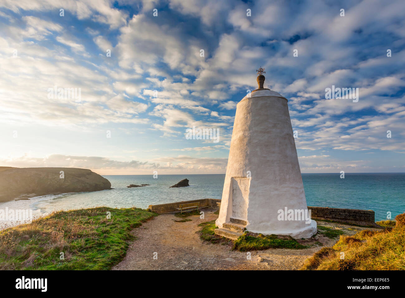 The pepperpot daymark on Lighthouse Hill Portreath Cornwall. Once used ...