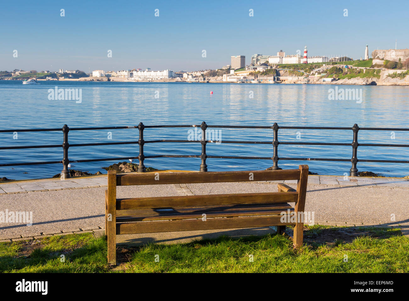 Mount Batten breakwater Plymouth Devon England UK Europe Stock Photo ...