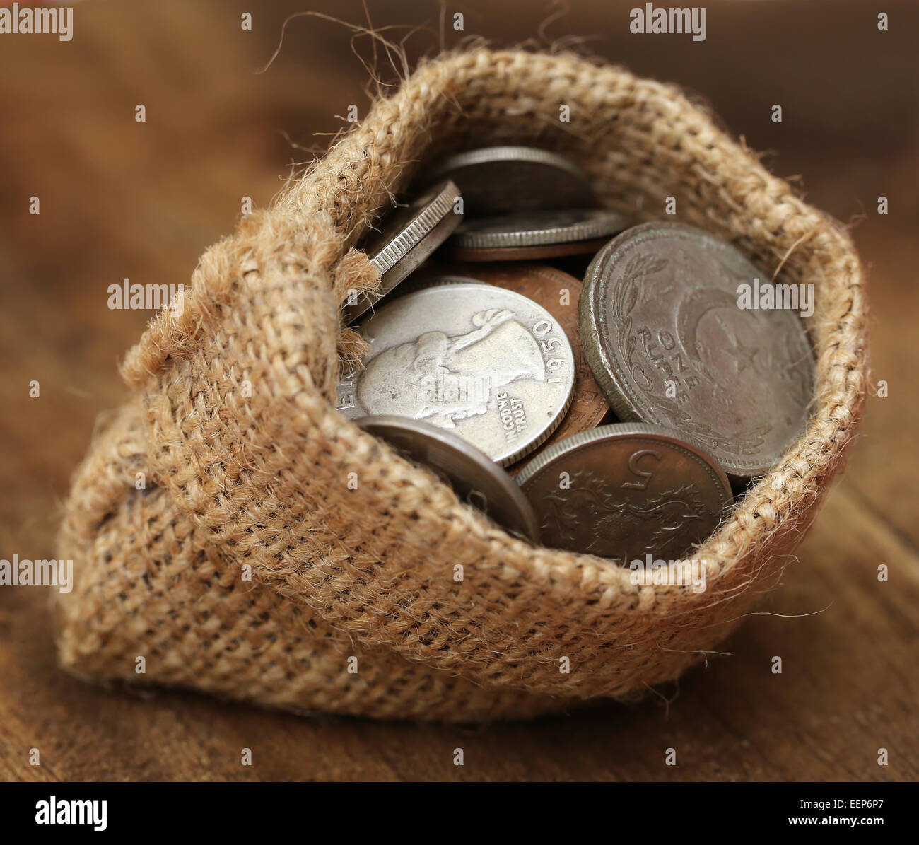 Bag coins antique hi-res stock photography and images - Alamy