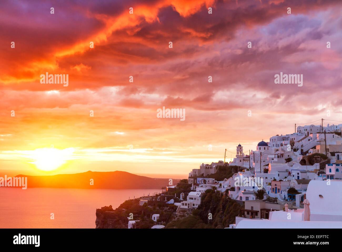 Cycladic village sunset hi-res stock photography and images - Alamy