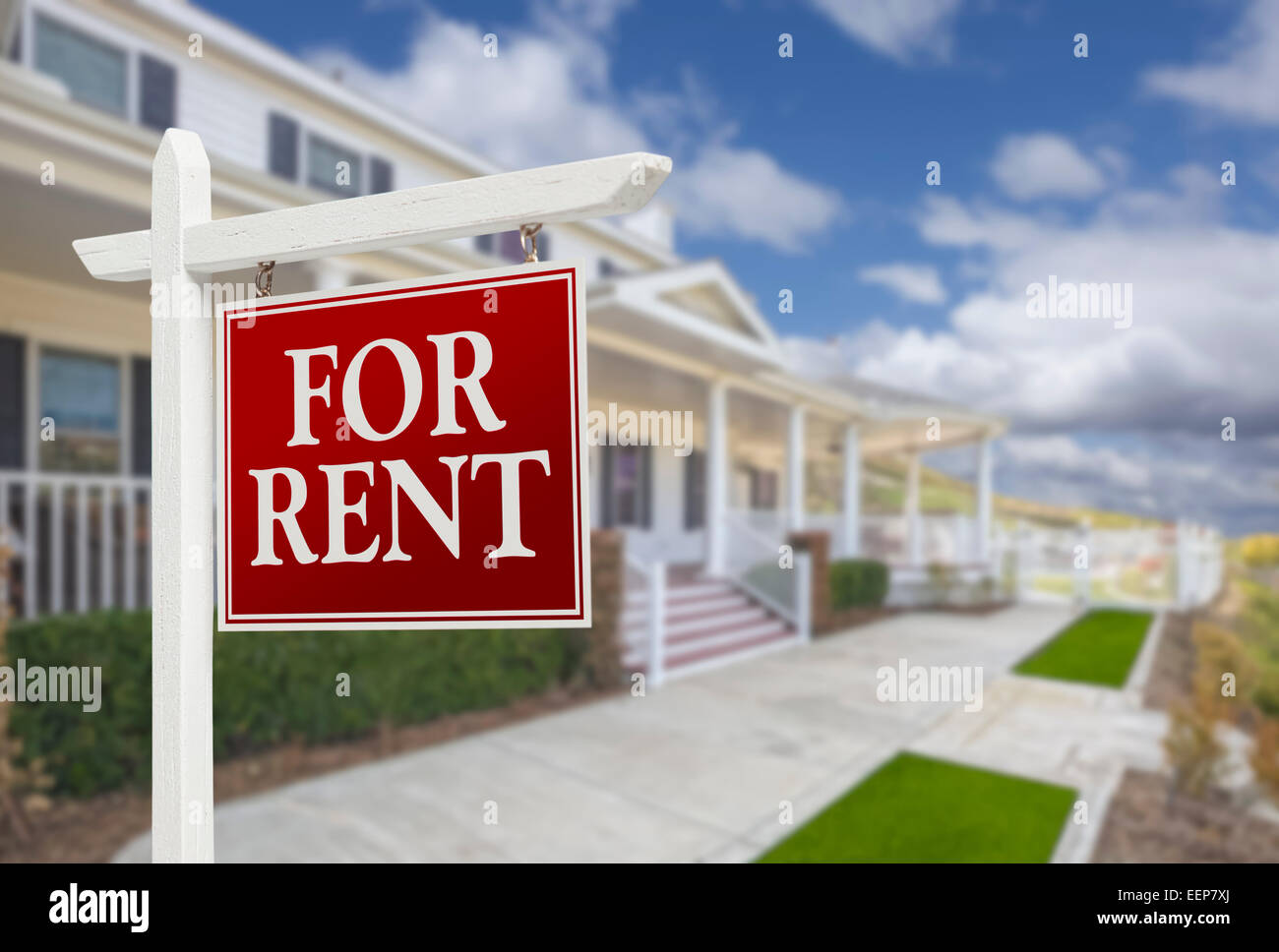 For rent sign front house hi-res stock photography and images - Alamy