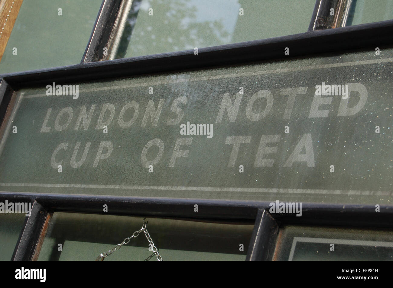 London Tea Sign, Farringdon, London, England, UK Stock Photo - Alamy