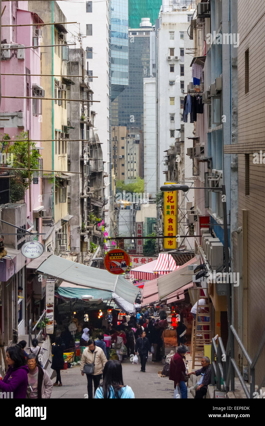 Graham Street, Central, Hong Kong Stock Photo - Alamy