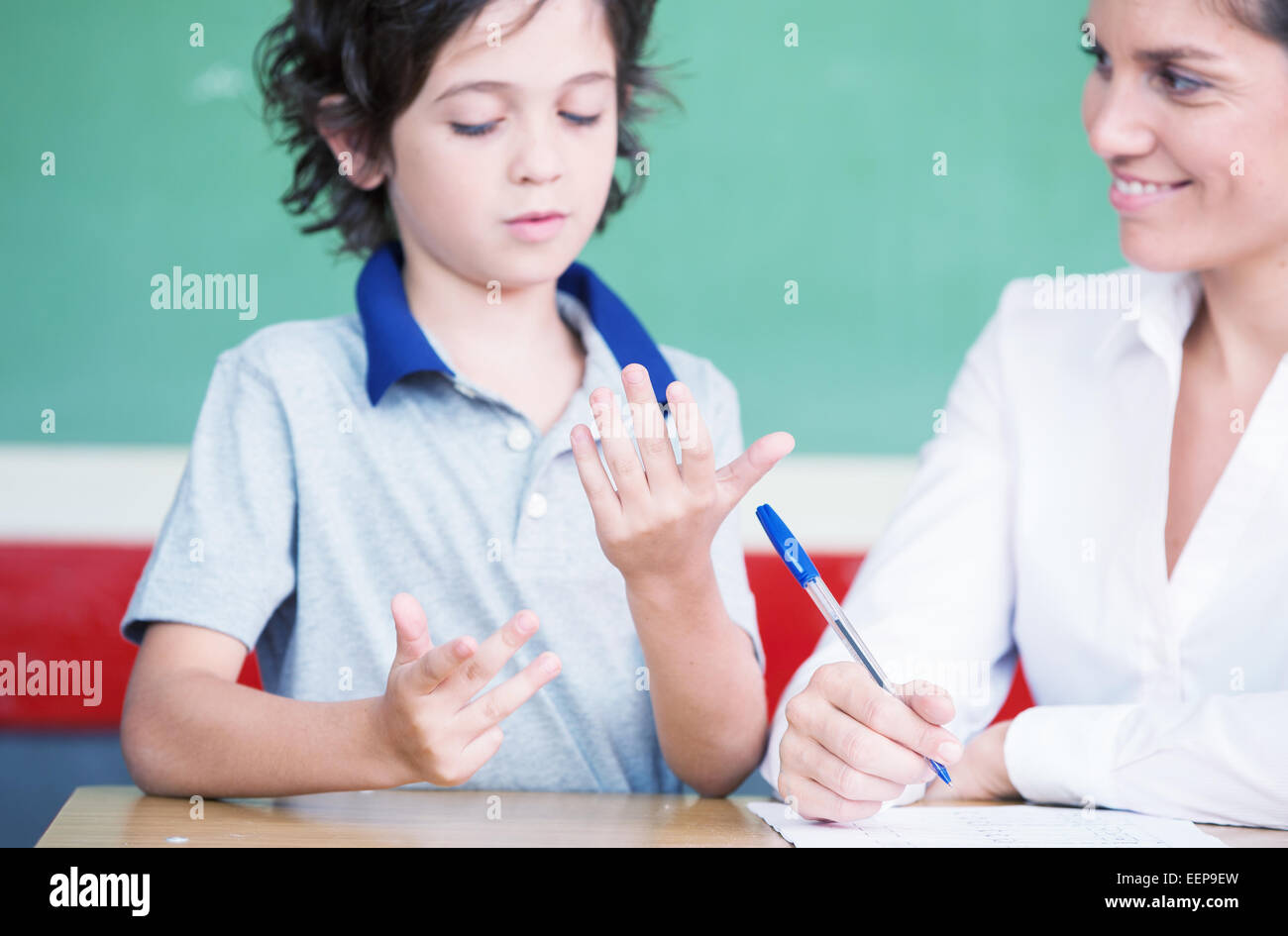 Class teacher math hi-res stock photography and images - Alamy
