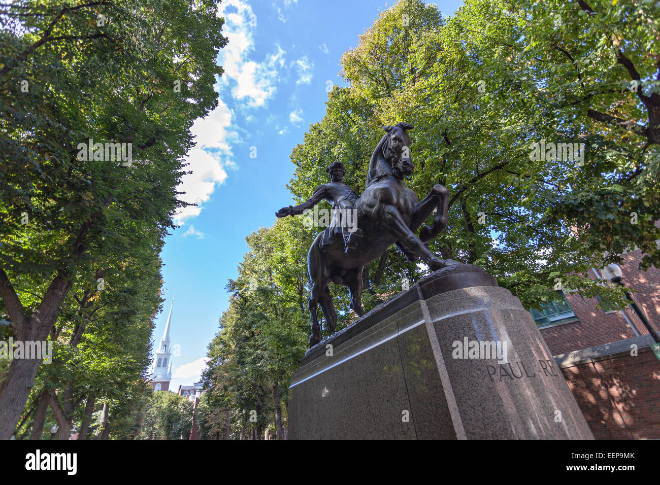 Boston Paul Revere Statue Stock Photo - Alamy