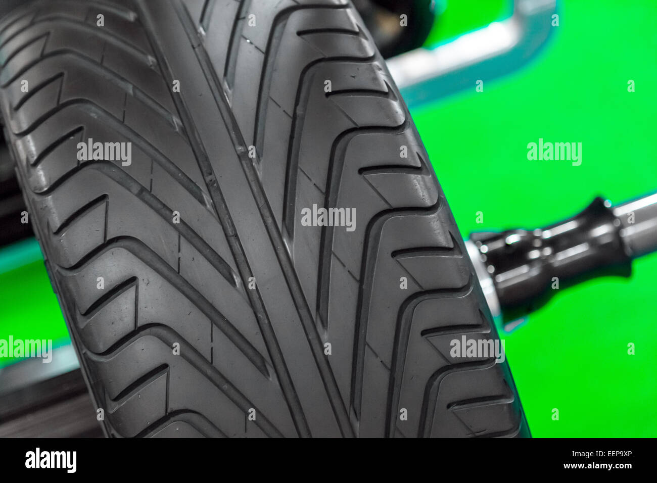 New car tyre closeup photo Stock Photo - Alamy