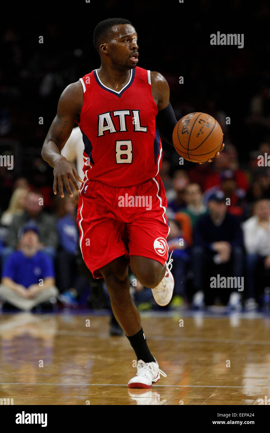 January 13, 2015: Atlanta Hawks guard Shelvin Mack (8) in action during ...