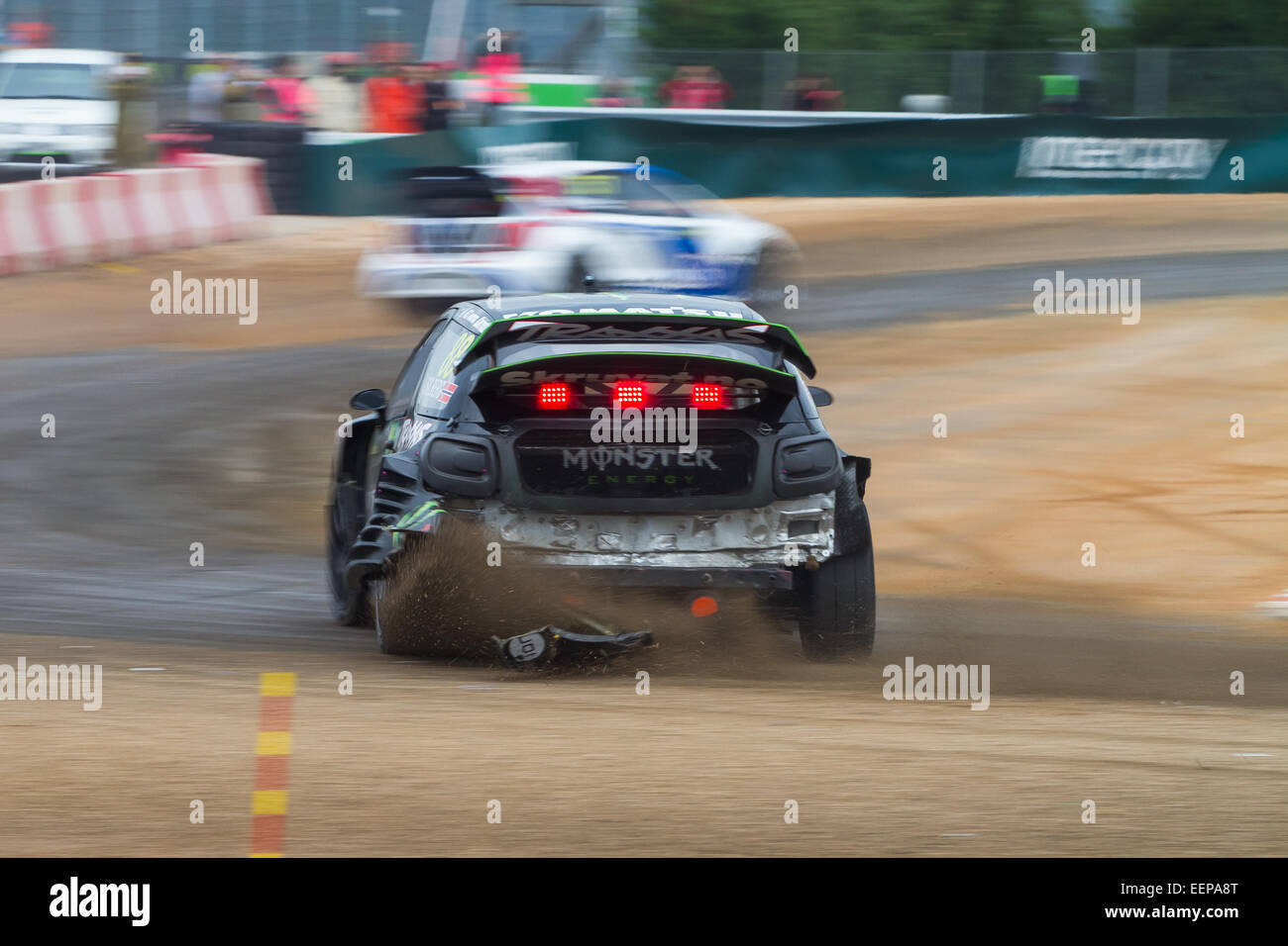 ISTANBUL, TURKEY - OCTOBER 12, 2014: Henning Solberg drives Citroen DS3 ...