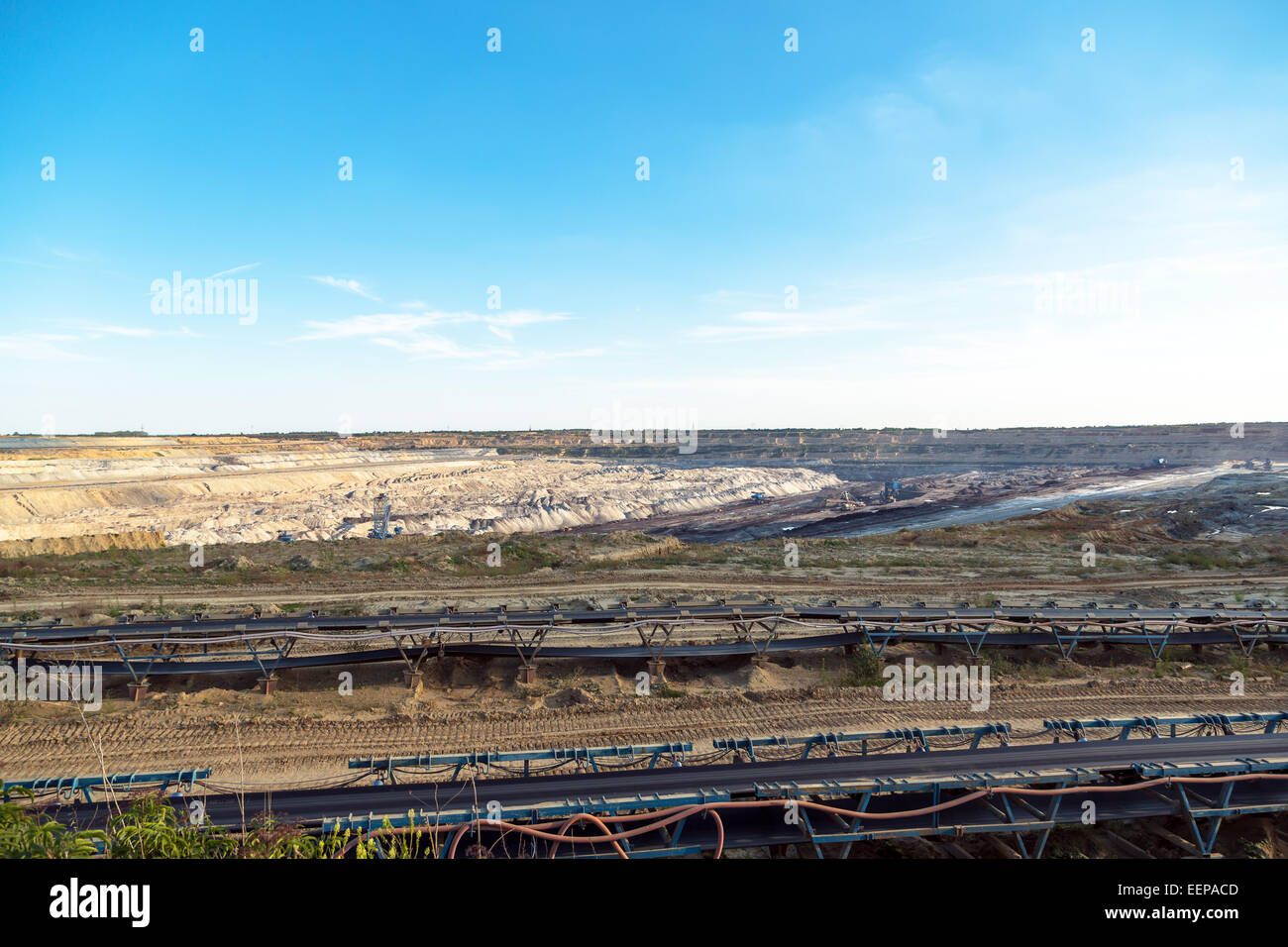 Landscape with mine machine Stock Photo - Alamy