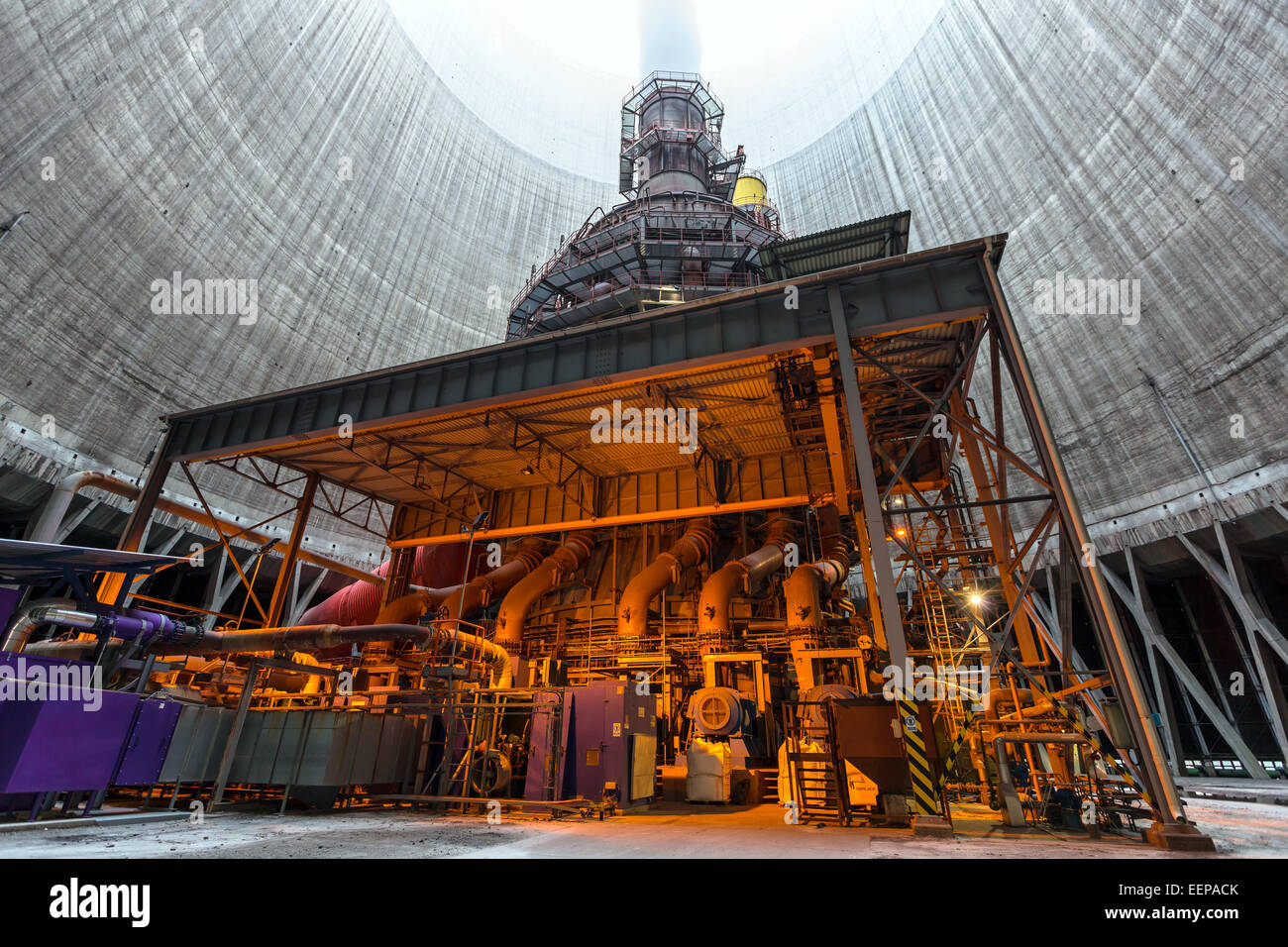 Thermal power plant interior Stock Photo - Alamy