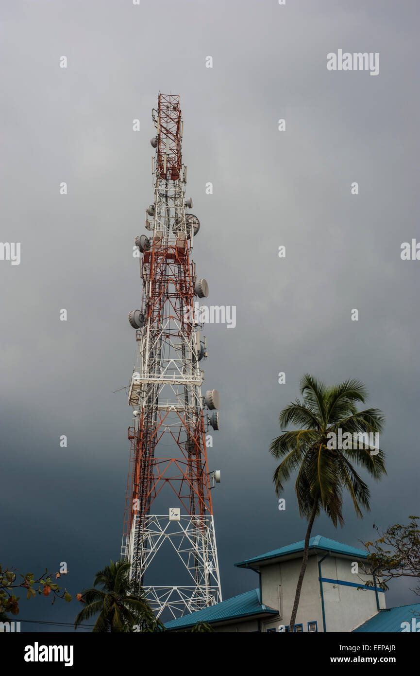 Telecommunications tower of Sri Lanka Telecom in Negombo, Sri Lanka ...
