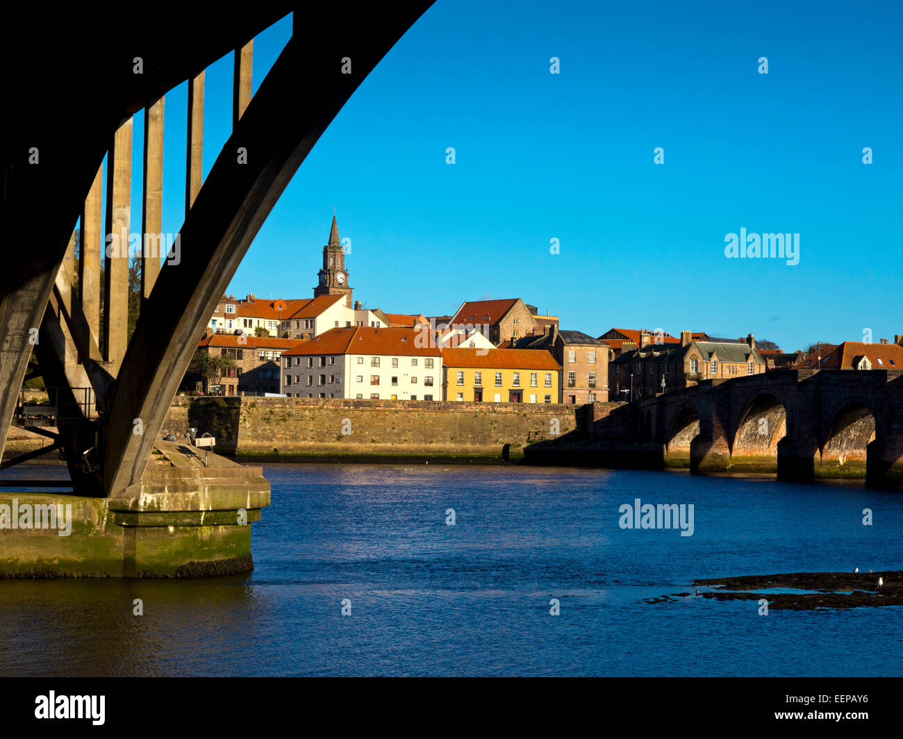 The Royal Tweed Bridge in Berwick Upon Tweed Northumberland England UK ...