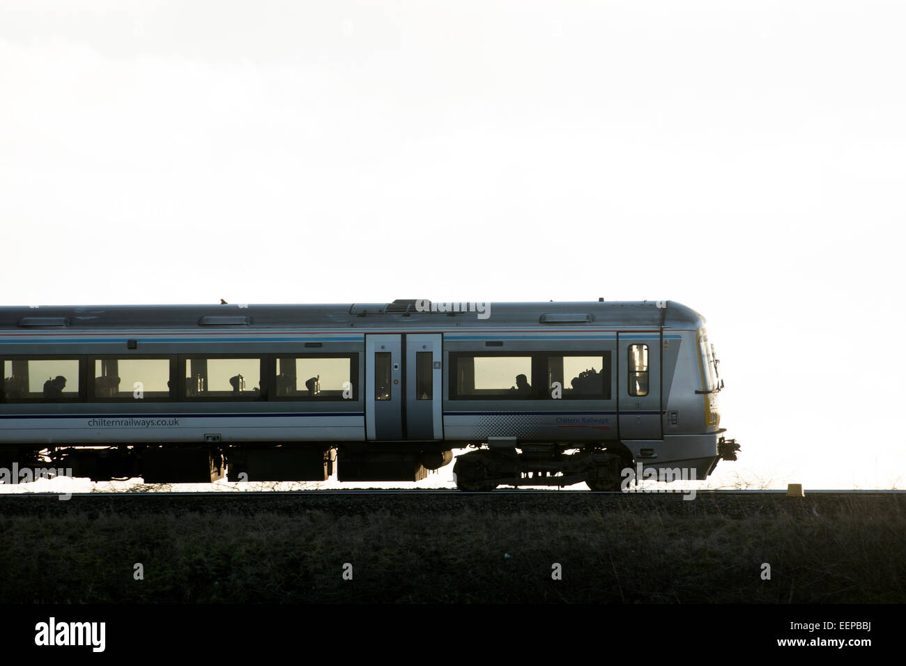 Chiltern Railways train, side view, Warwickshire, UK Stock Photo - Alamy