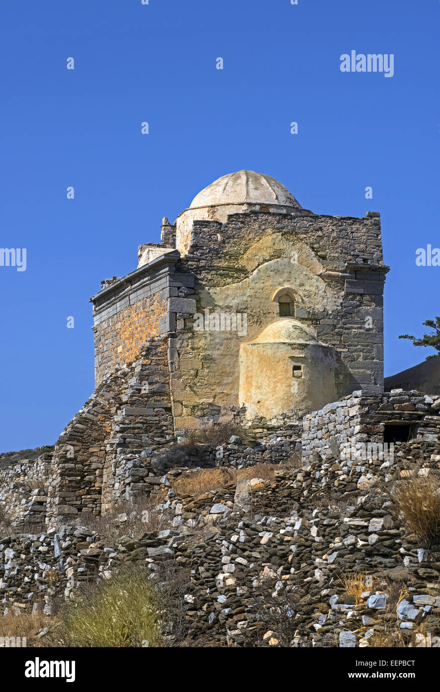 Episkopi monument built with parts of the ancient temple of god Apollo ...
